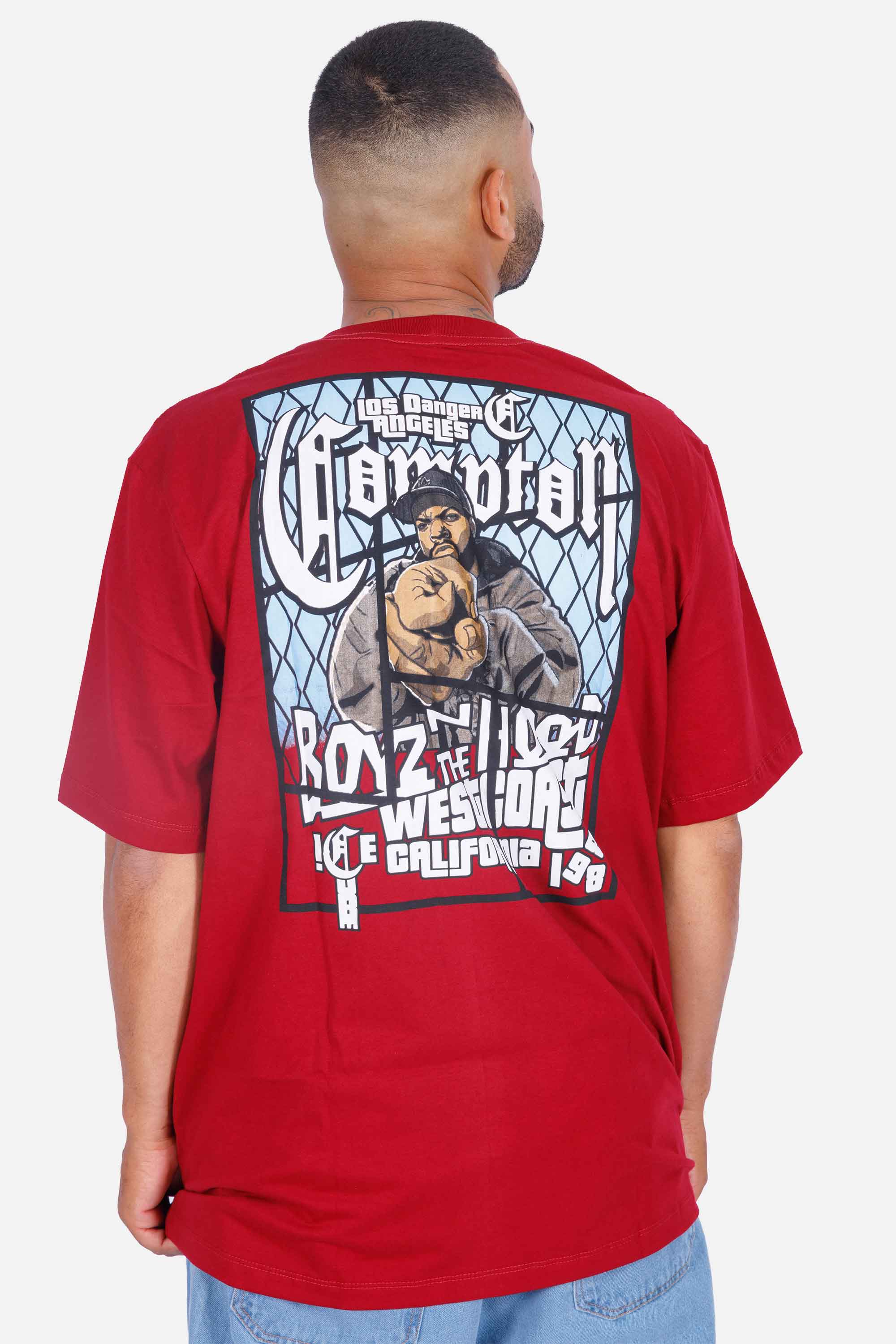 Camiseta Boyz'N The Hood Vinho Compton Cultura de Quebrada Viva